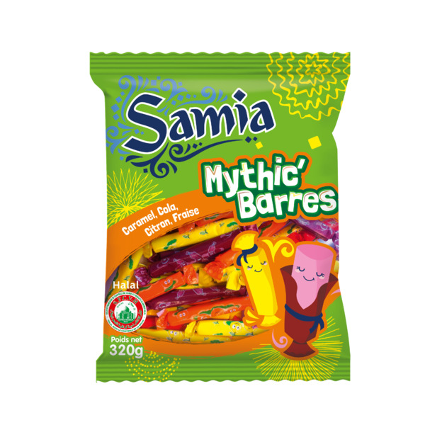 Achetez le produit Bonbons Mythic barres 320 g Samia